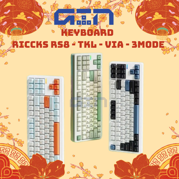 [Hỏa Tốc] Bàn phím cơ Riccks RS8 (RGB / Hotswap / TKL / 3mode) | Shopee Việt Nam