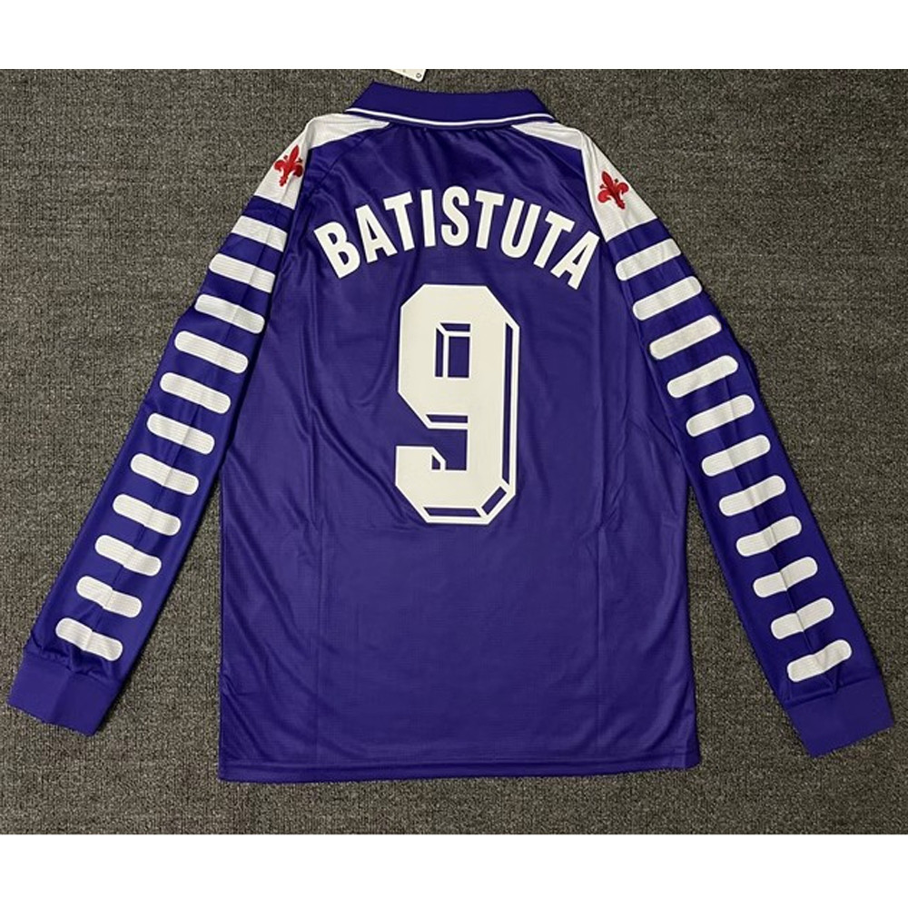1998 1999 Mùa Giải ACF Fiorentina Retro Tay Dài Nhà Jersey Bóng Đá ...