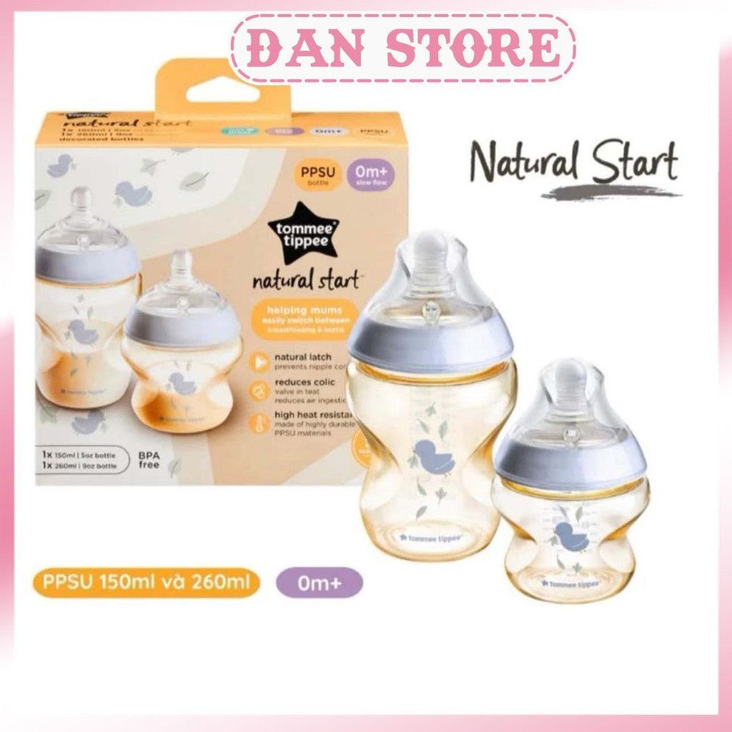 Bình sữa Tommee Tippee 150ml 260ml PPSU núm 1 2 3 4 X Việt chim xanh hồng nhím chính hãng tại Hà ...