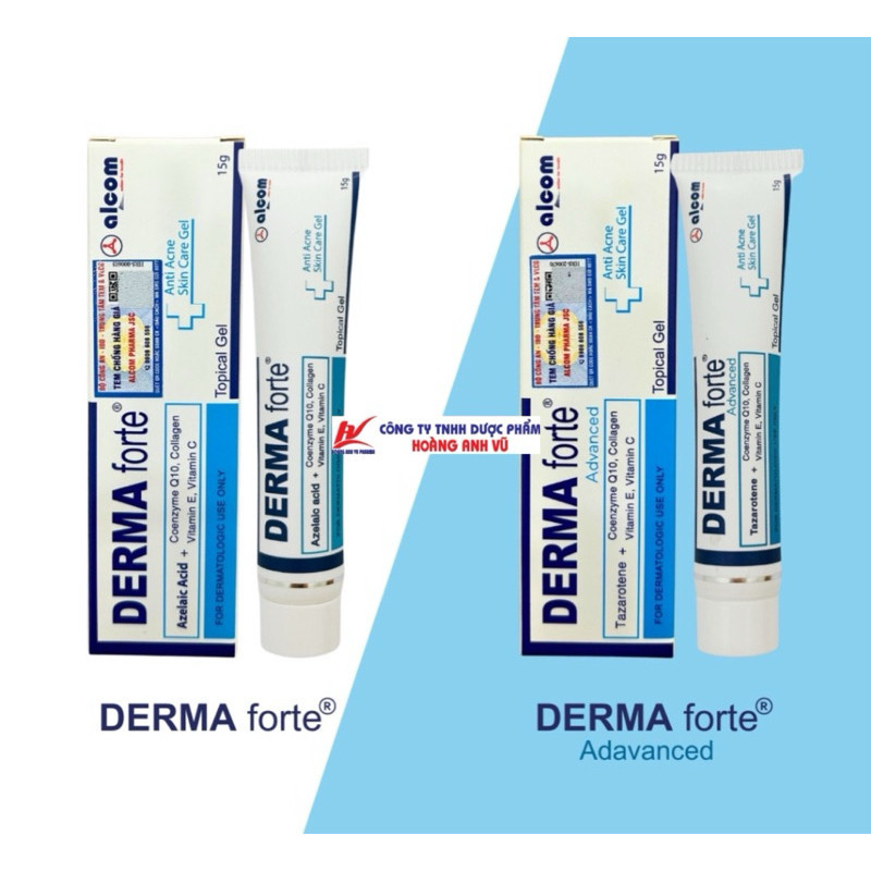 DERMA FORTE GEL & DERMAFORTE ADVANCED GEL - AZELAIC ACID, TAZAROTENE ...