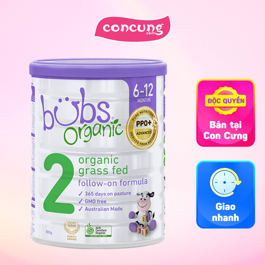 Sữa Bubs Organic Bovine số 2 800g (6-12 tháng) | Shopee Việt Nam