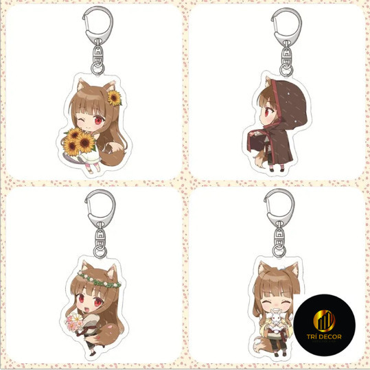 Móc khóa chibi anime Spice and Wolf móc khoá quà lưu niệm, phụ kiện túi ...