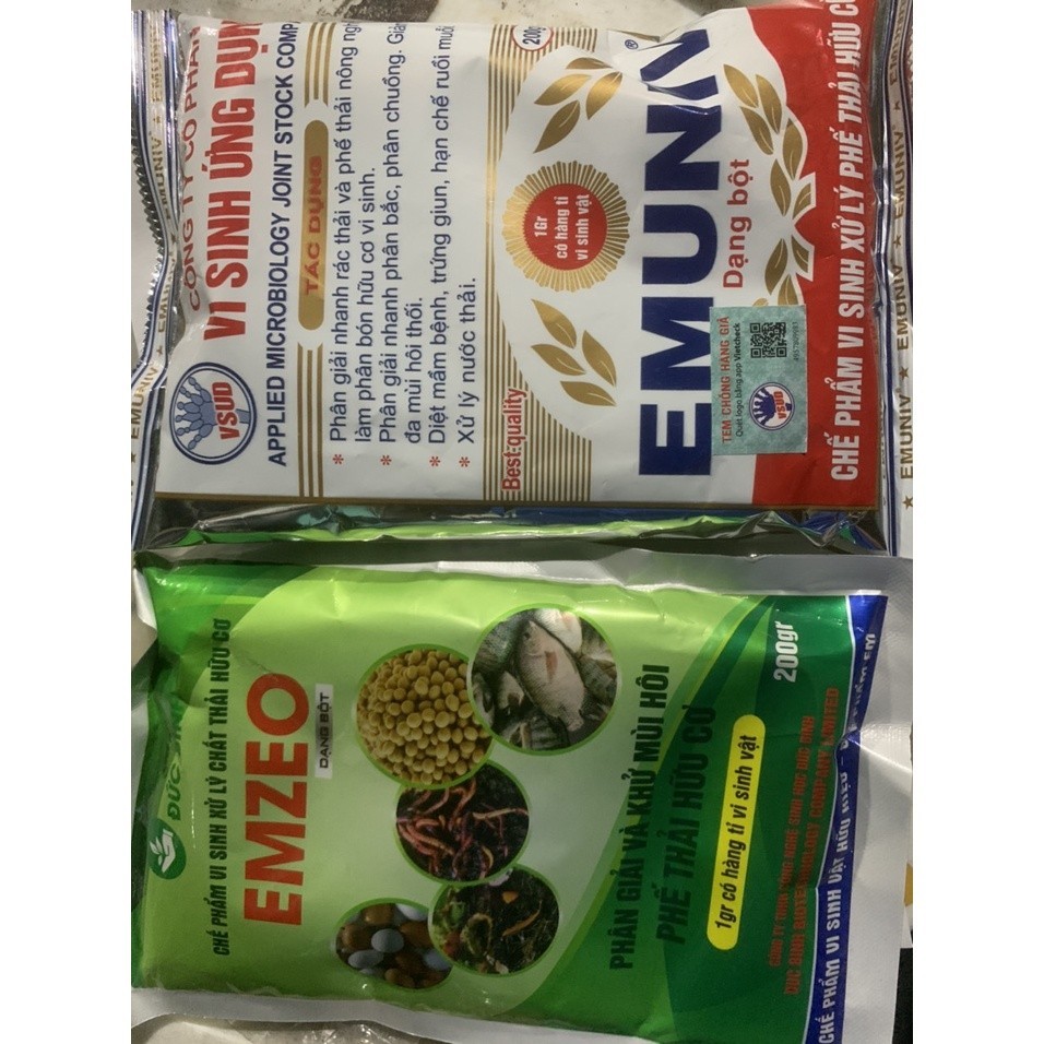 Chế phẩm vi sinh EMUNIV HOẶC EMZEO dạng bột gói 200gr | Shopee Việt Nam