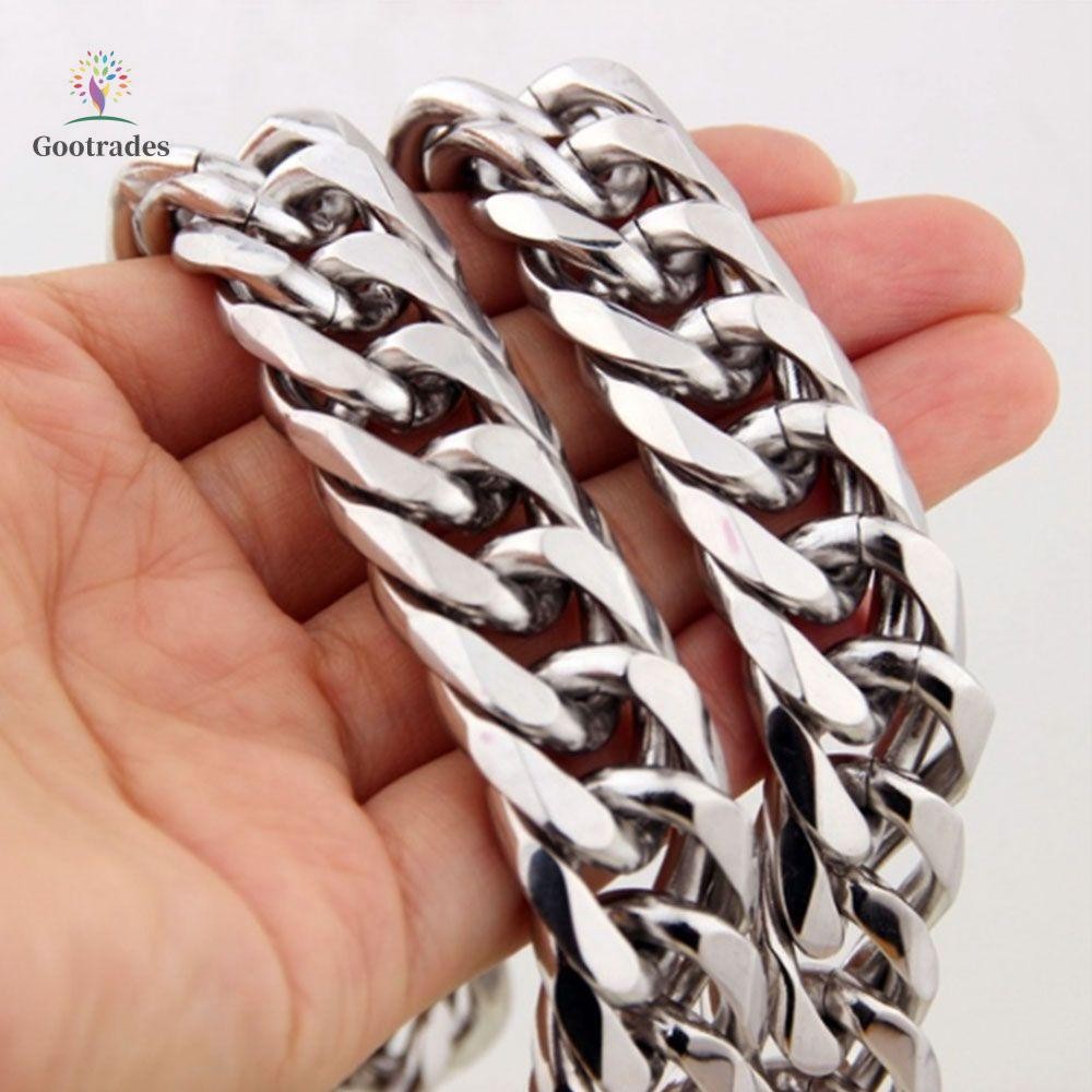 Vòng cổ GOOTARDES Punk Dây thép không gỉ Cuba 16mm | Shopee Việt Nam