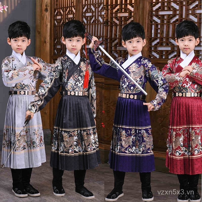 Trang phục truyền thống Trung Quốc cho trẻ em, bộ đồ Hanfu cho bé trai ...