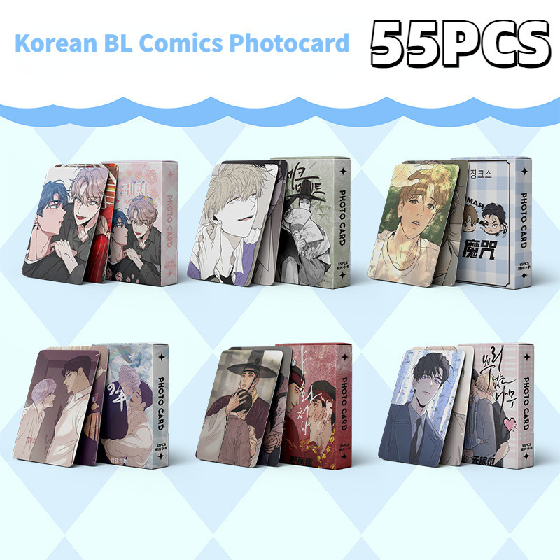 55 Cái / hộp Truyện tranh Hàn Quốc Photocard Flash Laser BL Comics ...