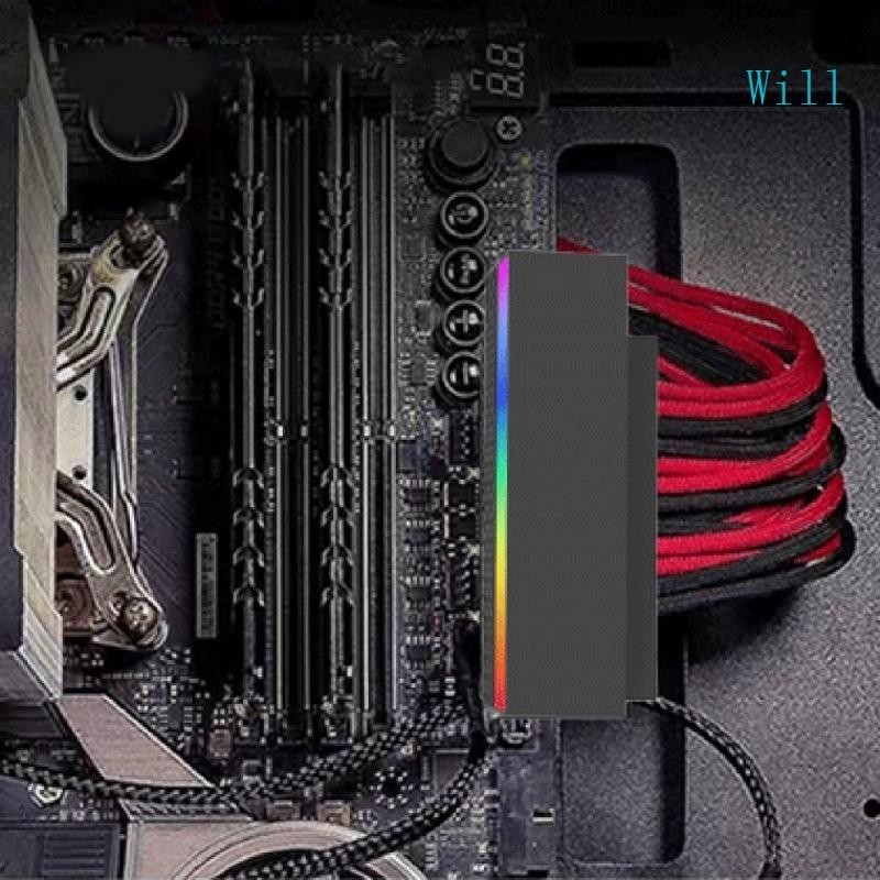 Will DIY Máy Tính Bo Mạch Chủ ATX Nguồn Điện 24P Xoay 90 Độ ARGB SYNC Kết Nối Đầu Lái Cho Dây ...
