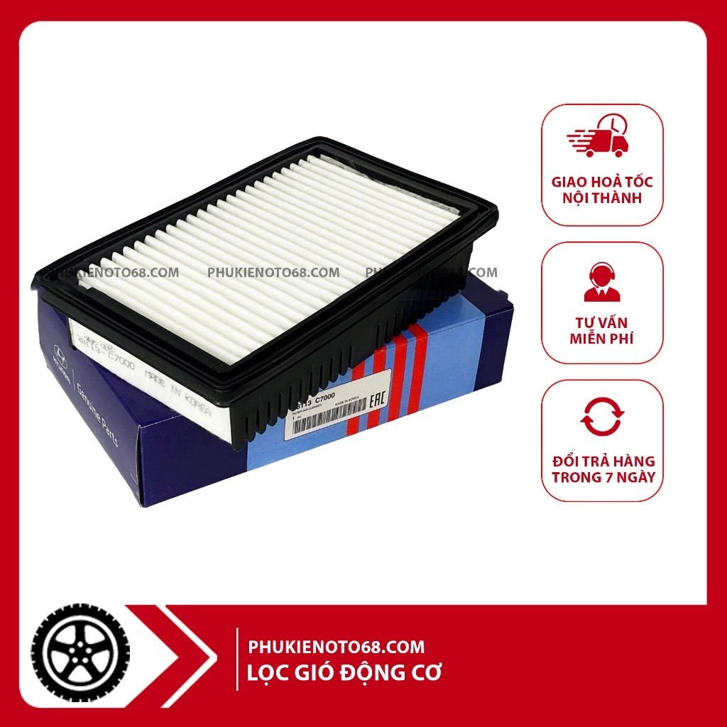 Lọc gió động cơ xe Accent (2018-2022), I20 Active (Mã: 28113C7000/28113 ...