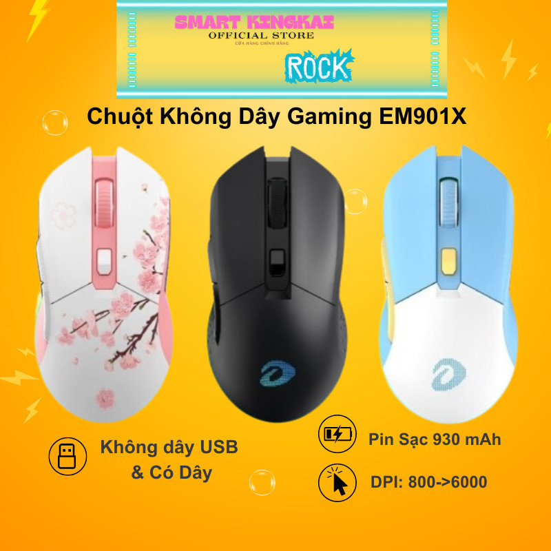 Chuột Gaming không dây Dareu EM901X RGB - SUPERLIGHT, Kèm dock sạc ...