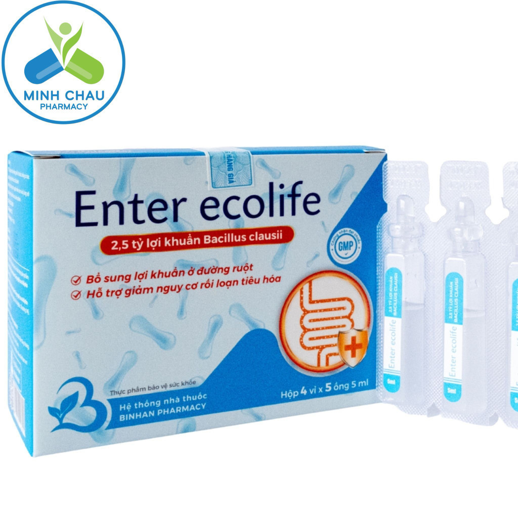 Men vi sinh bổ sung 2.5 tỷ bào tử lợi khuẩn đường ruột enter ecolife hộp 20 ống x 5ml | Shopee ...