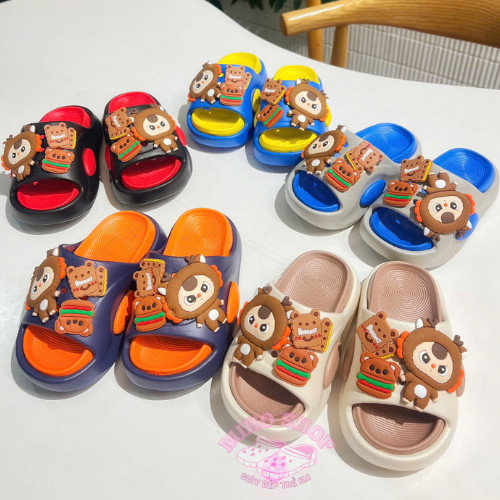 PHOM NHỎ Dép BABY THREE bé ba 5 màu biscuit siêu cute cho bé đế 2 lớp ...