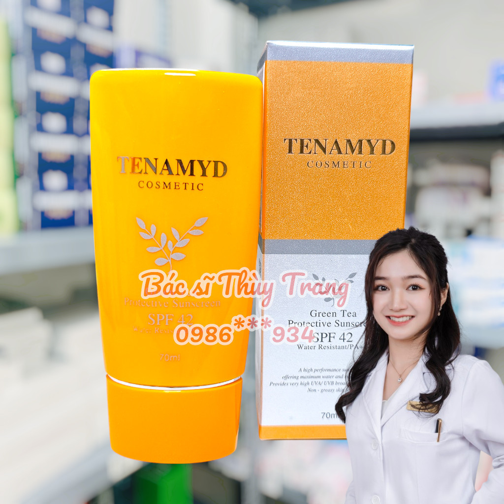 Kem chống nắng trà xanh TENAMYD Green Tea Protect Sunscreen SPF42/PA++ ...
