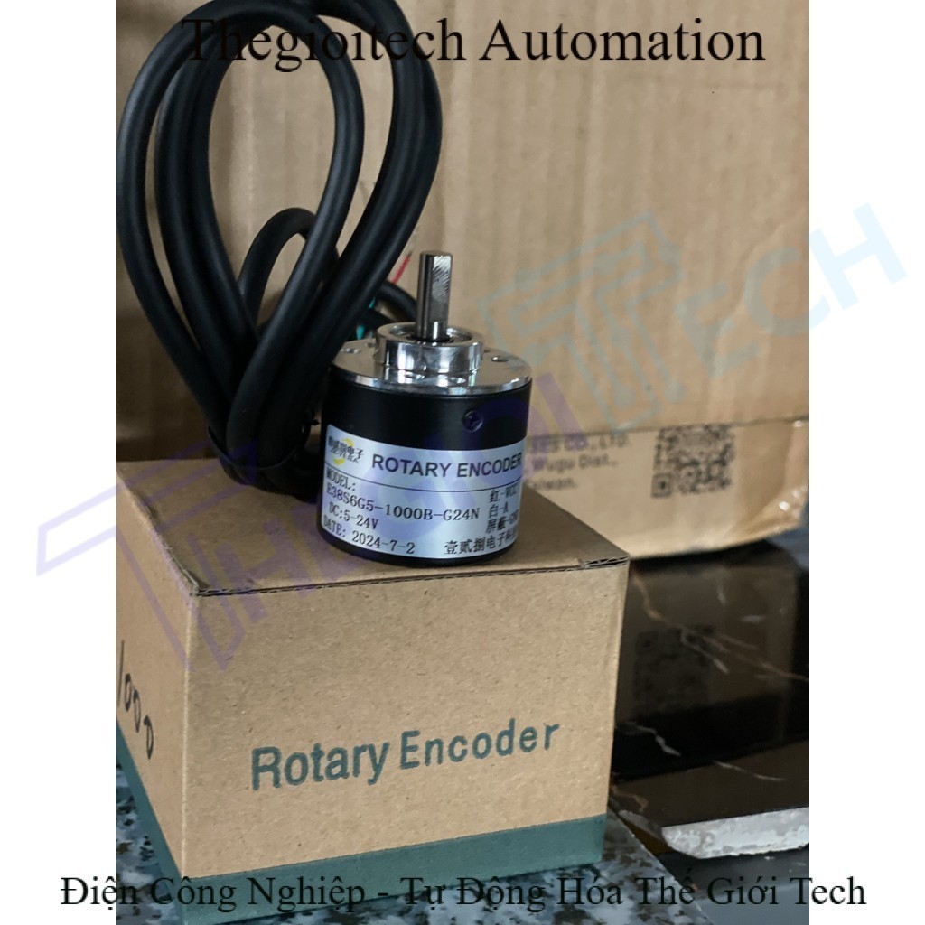 Encoder E38 5-24V NPN PNP Trục 6MM GTA 3806 400 1024 1000 50 100 200 ...