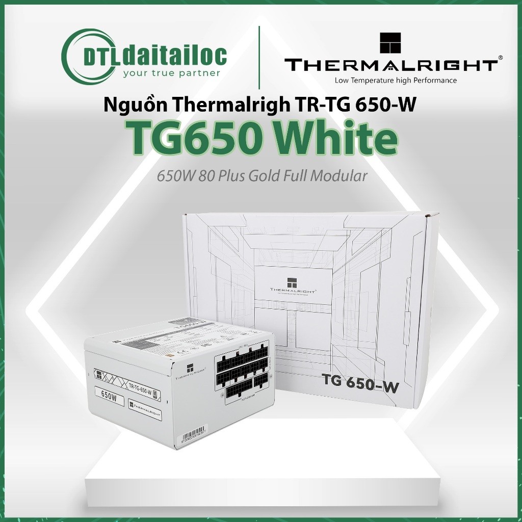 Nguồn máy tính Thermalright TG650 White 650W 80 Plus Gold Full Modular (TG-650-W) | Chính Hãng ...