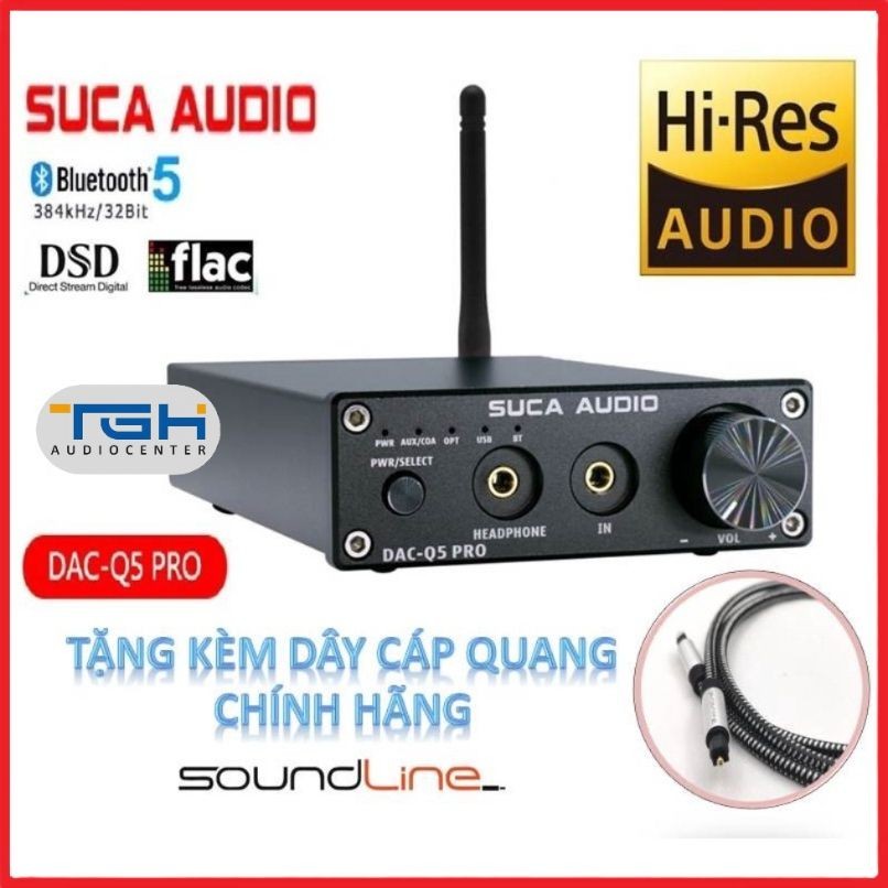 Bộ giải Mã âm Thanh DAC SUCA Q5 Pro V2 Bluetooth 5.0 - DAC Q5 PRO ( Tặng dây quang hãng ...