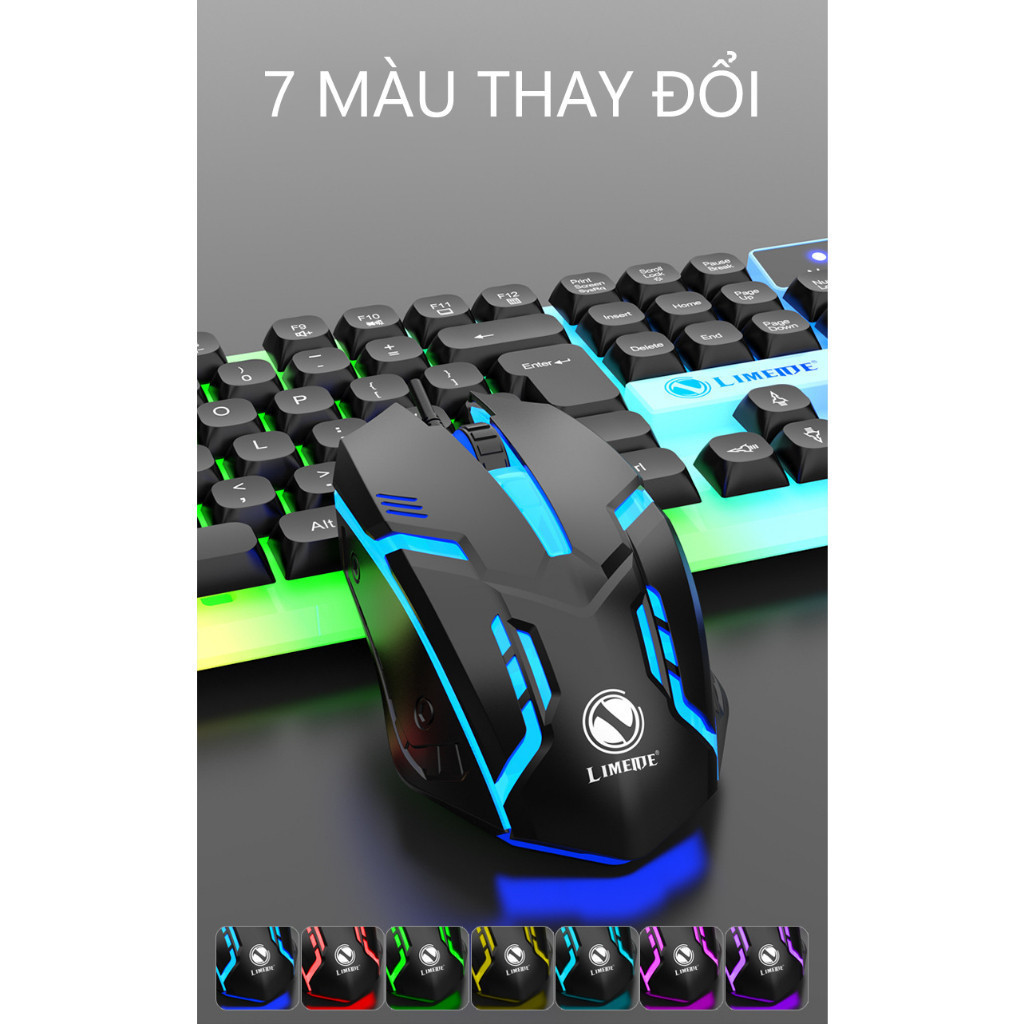 Combo Bàn Phím Chuột Có Dây Gaming GTX 350 Full Size Giả Cơ Cao Cấp Led ...