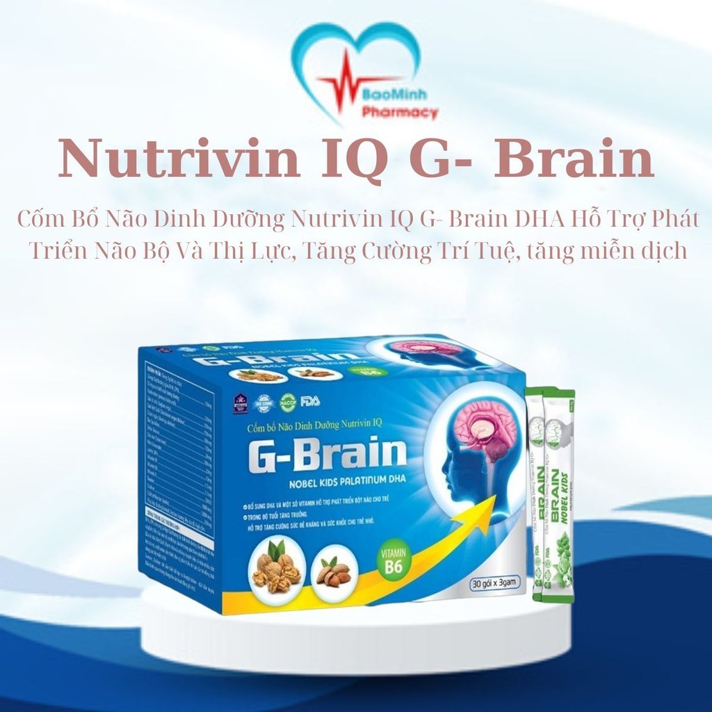 Cốm Bổ Não Nutrivin IQ G- Brain DHA Hỗ Trợ Phát Triển Não Bộ Và Thị Lực ...