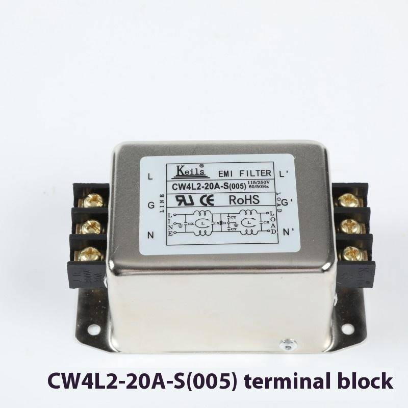 emi Power filter Bộ lọc nguồn Keils 220V Một pha 3A6A10ACW4L2-20A-S (005) Bộ nguồn bộ lọc chống ...
