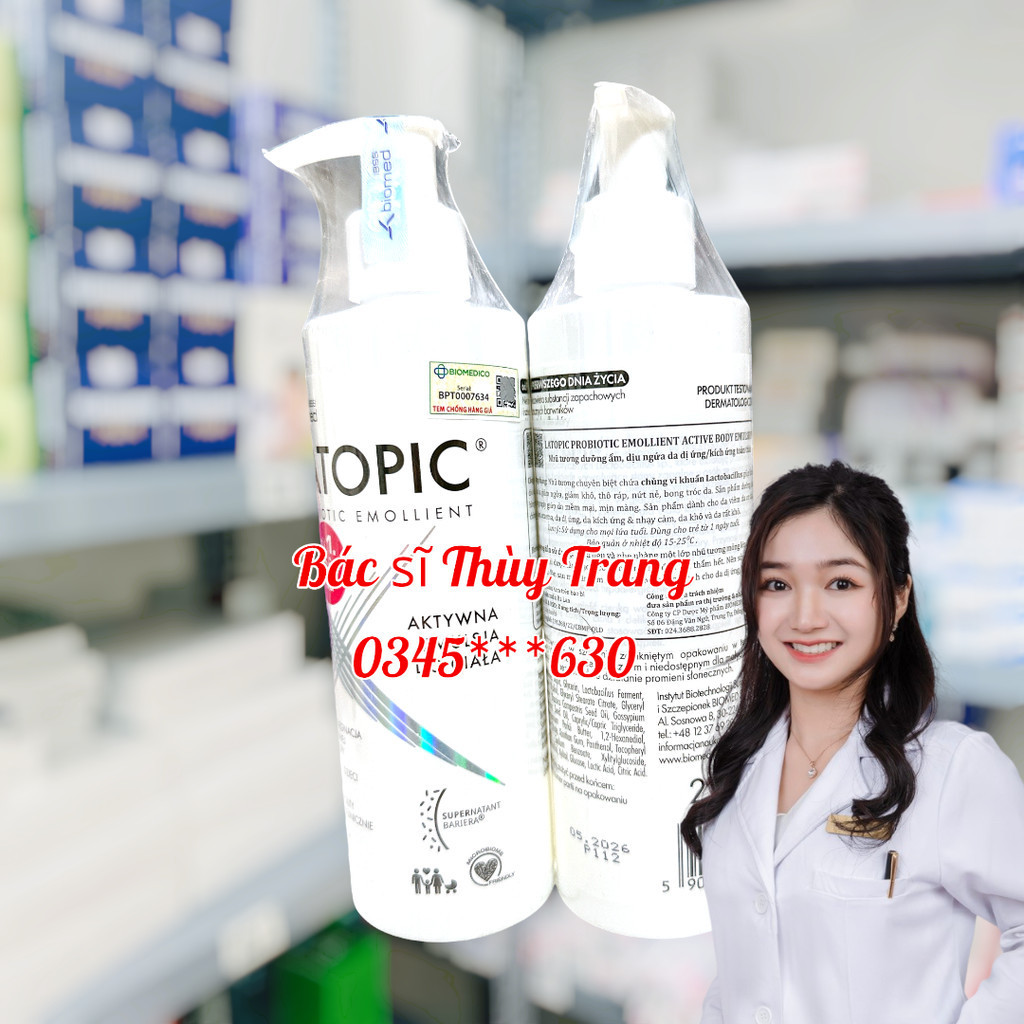 [Tem nhập khẩu] Nhũ tương dưỡng ẩm dịu da LATOPIC Probiotic Emollient ...