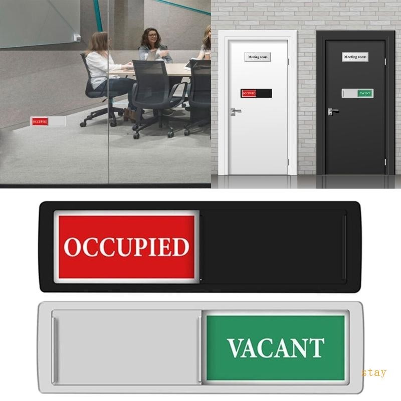 Stay Slider Door Privacy Indicator Occupied Vacant Door Sign Vacant ...