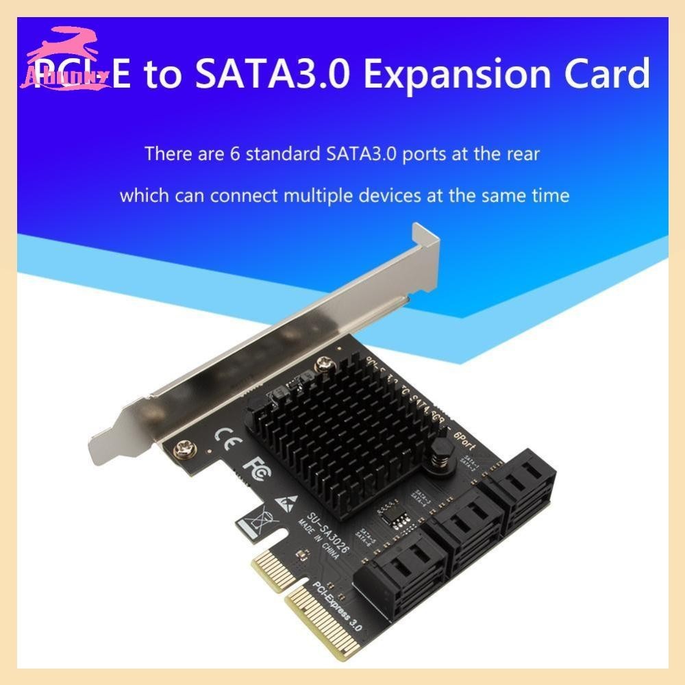 [Abunny.vn] Thẻ mở rộng SATA PCIe 6 cổng SATA III sang PCI Express 3.0 ...