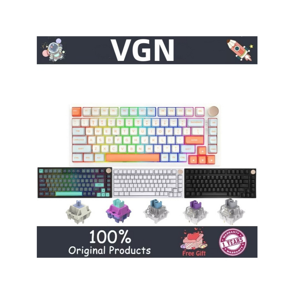 [Sẵn Giao Ngay]| Bàn Phím Cơ VGN N75 Pro Led RGB, 1|3 Modes, Gastket ...