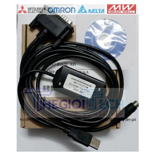 Dây Cáp nạp lập trình Mitsubishi USB-SC09 RS422 PLC FX A, USB-QC30R2 cho PLC Q, HMI USB-GT1030 ...