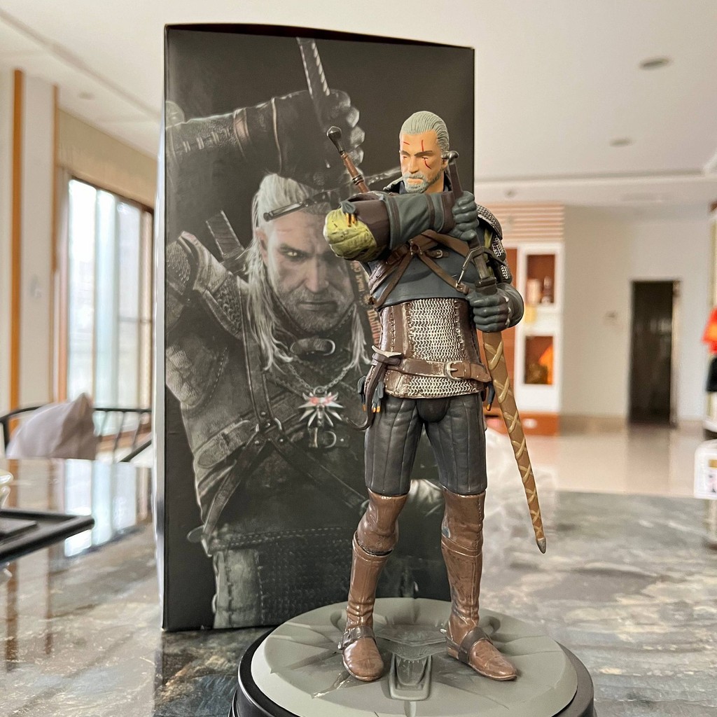Đồ chơi game The Witcher 3 Wild Hunt, mô hình Geralt, hình sói trắng ...