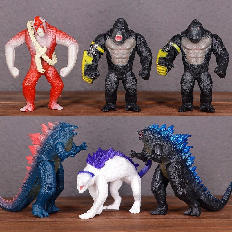 6 Cái / bộ Hoạt Hình Godzilla Vs Kong 2 Phiên Bản Tiến Hóa Gorilla King ...