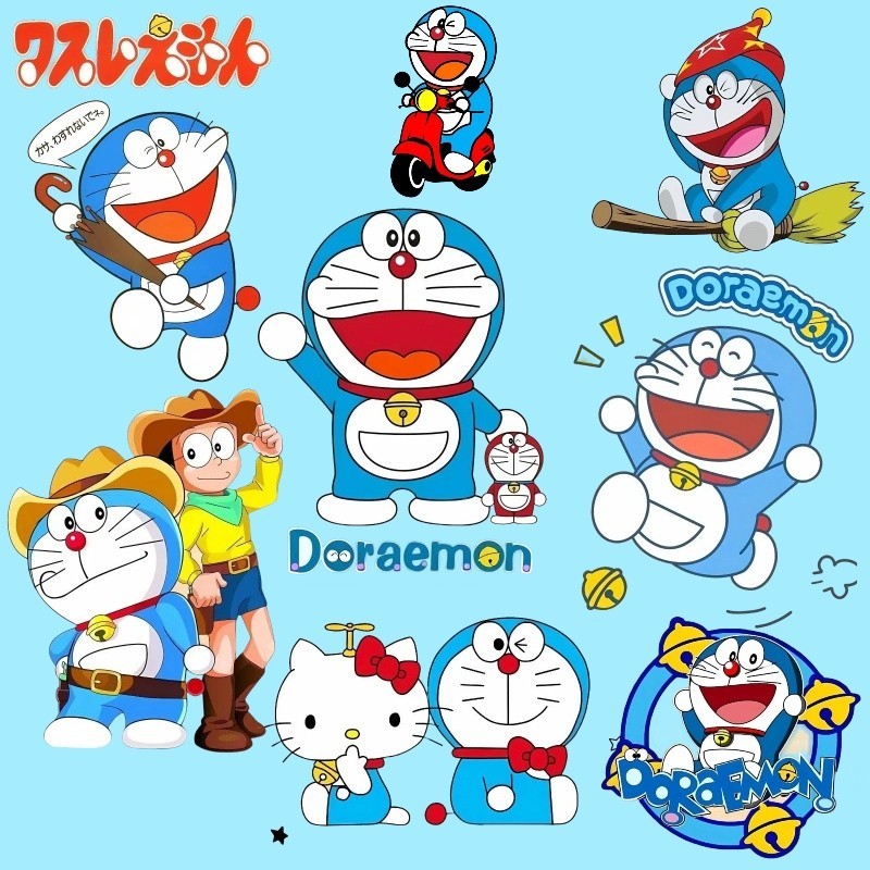 Doremon Cổ Điển Hoạt Hình Truyền Nhiệt In Có Thể Giặt Dập Nóng Miếng ...