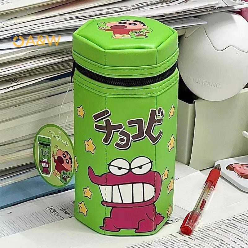 A & W Crayon Shin-chan Hộp Đựng Bút Chì Dọc Dây Kéo Lục Giác Sáng Tạo ...