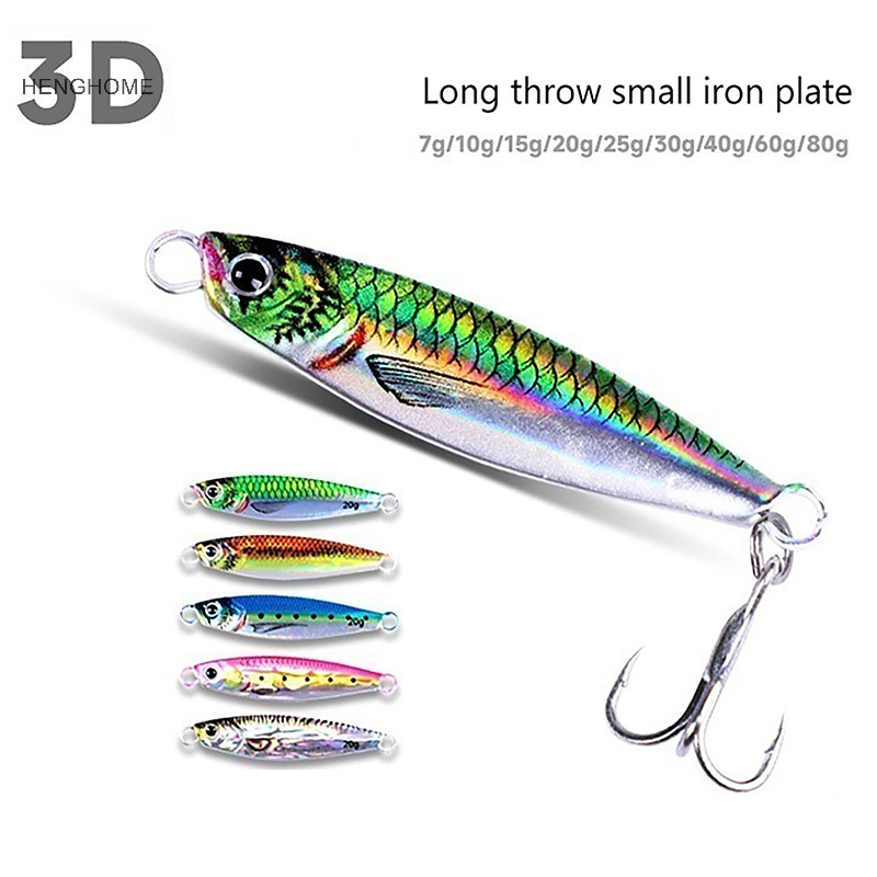 Henghome 7g 10g 3D Pring Cast Jig Kim Loại Chậm Jig Cá Ngừ Bass Shore ...