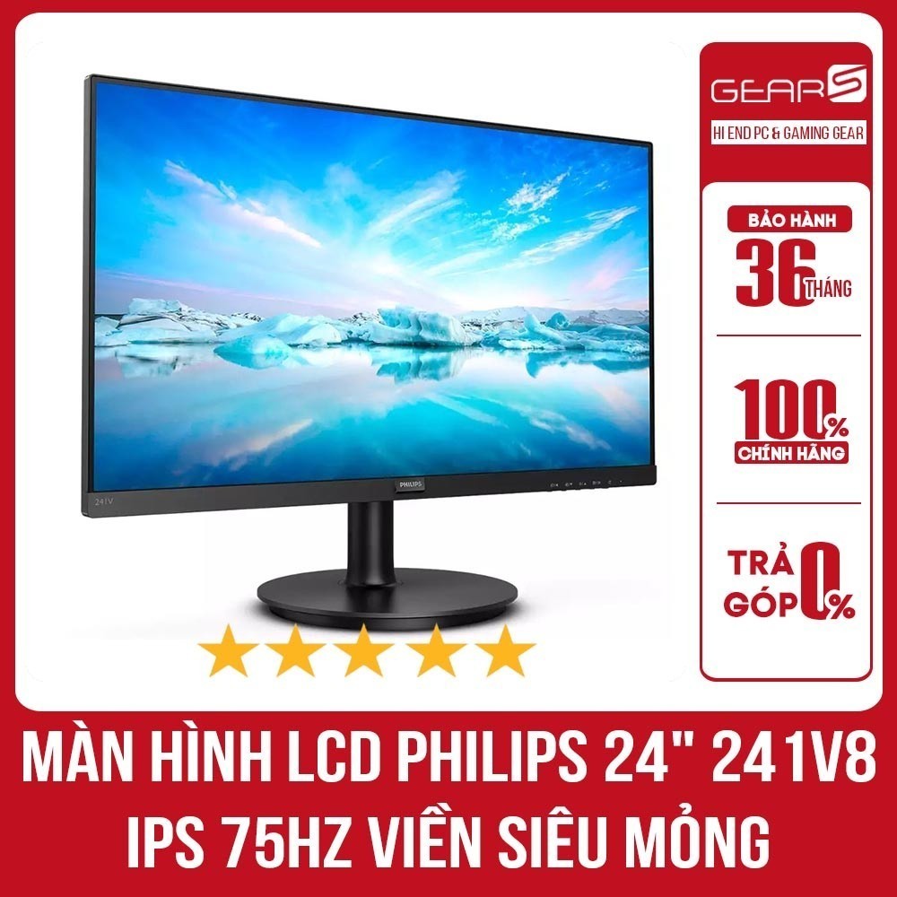 MÀN HÌNH LCD PHILIPS 24" 241V8 IPS 75Hz VIỀN SIÊU MỎNG - Bảo Hành Chính ...