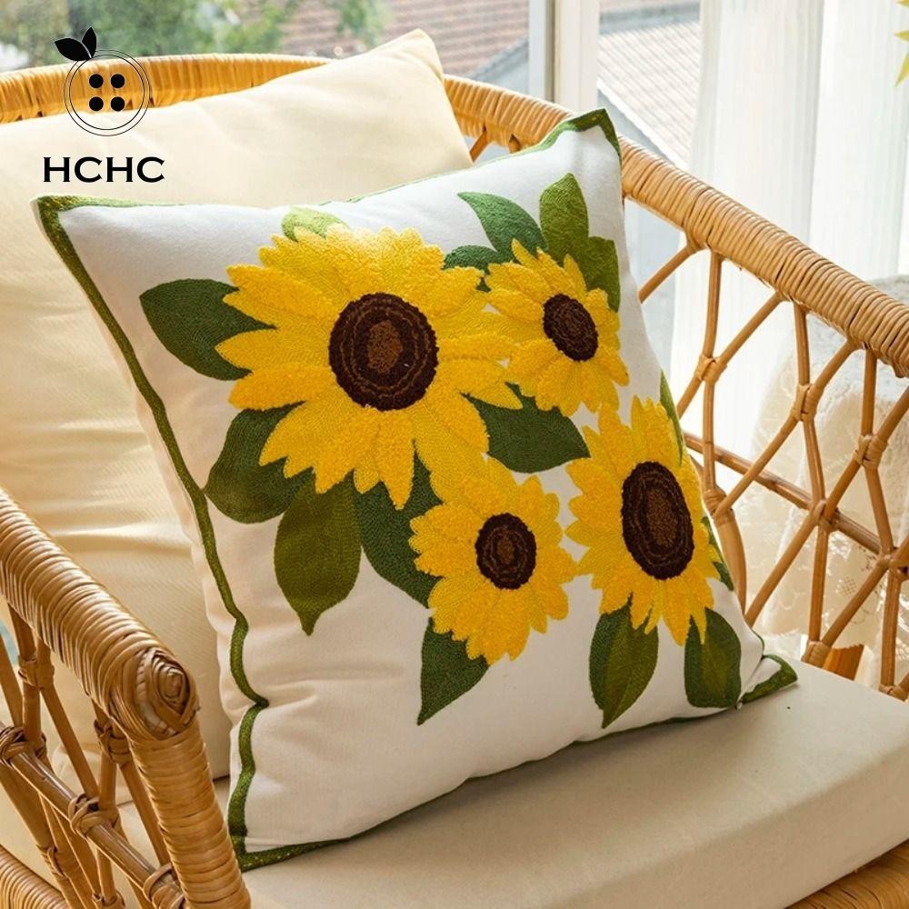 HCHC Vỏ Gối, Vỏ Gối Hoa Hướng Dương Thêu Phong Cách INS, Vuông Có Thể ...