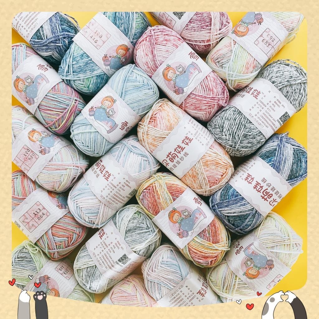 Len baby yarn loang 40g ( Đủ bảng màu 101 - 110) | Shopee Việt Nam