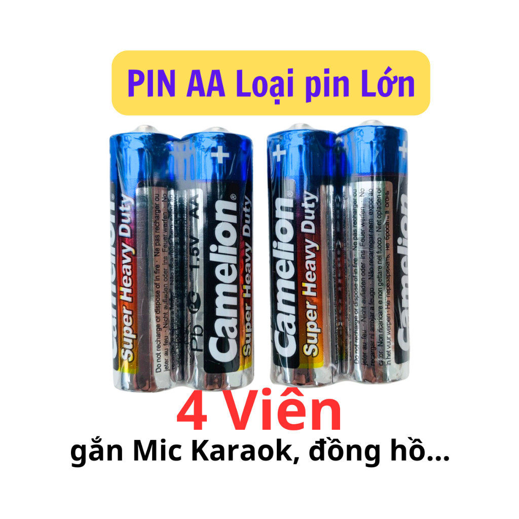 Pin AA Camelion 1.5v, Pin 2A dùng cho Mic Karaoke, đồng hồ - Tạp Hóa ...