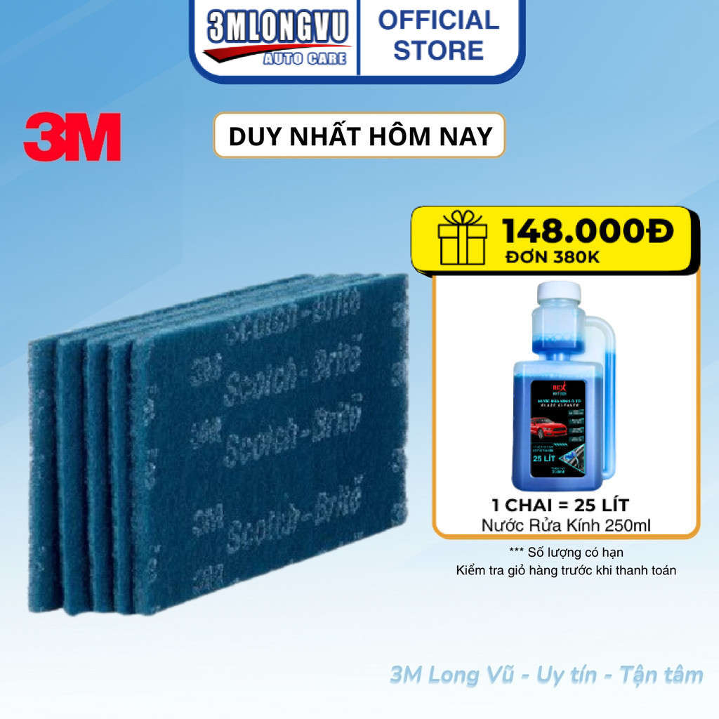 Miếng Bùi Nhùi Cầm Tay Scotch-Brite™ Mighty Blue - 3M Long Vu | Shopee ...