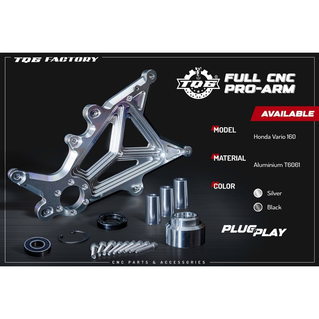 Gấp nhôm vario / click 160 - gắp cnc nhôm có đĩa sau - TQ6 | Shopee ...