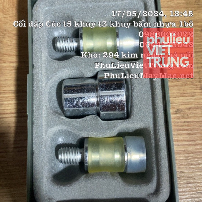 Cối đóng Cúc bấm nhựa T5-1,2cm T3-1cm Kam có đệm silicon giữ khuy t5 khỏi rơi khi đóng dùng ...