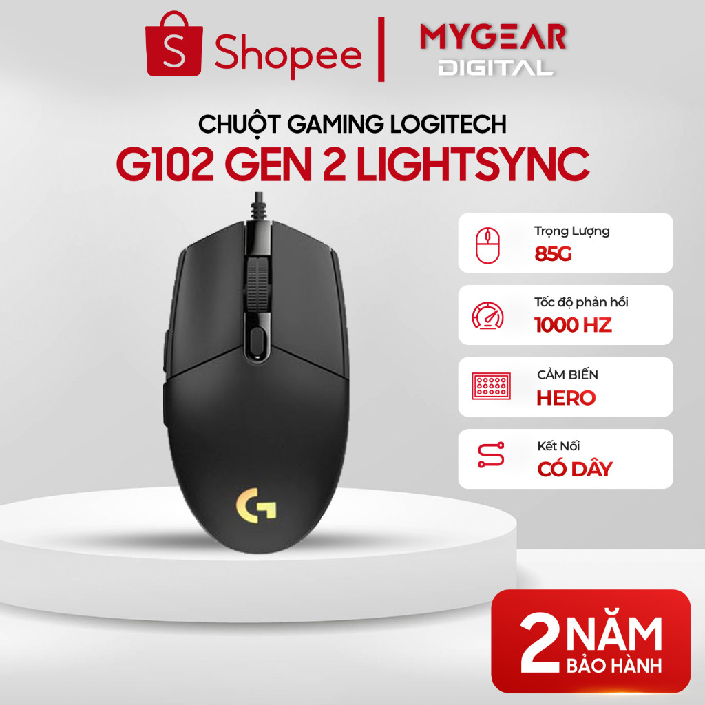 Chuột Gaming Logitech G102 Gen 2 Lightsync - New chính hãng | Shopee ...