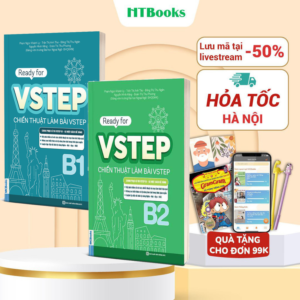 Sách Chiến Thuật Làm Bài VSTEP B1, B2 - Ready For VSTEP (Combo/lẻ tùy ...