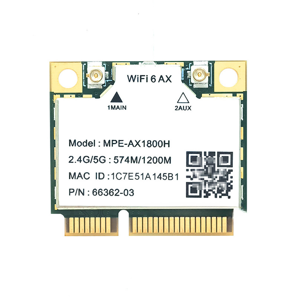 Chip JMT MPE-AX1800H WiFi6 MT7921 MINI PCI-E 2.4G / 5G Mô-đun băng tần kép tương thích Bluetooth ...