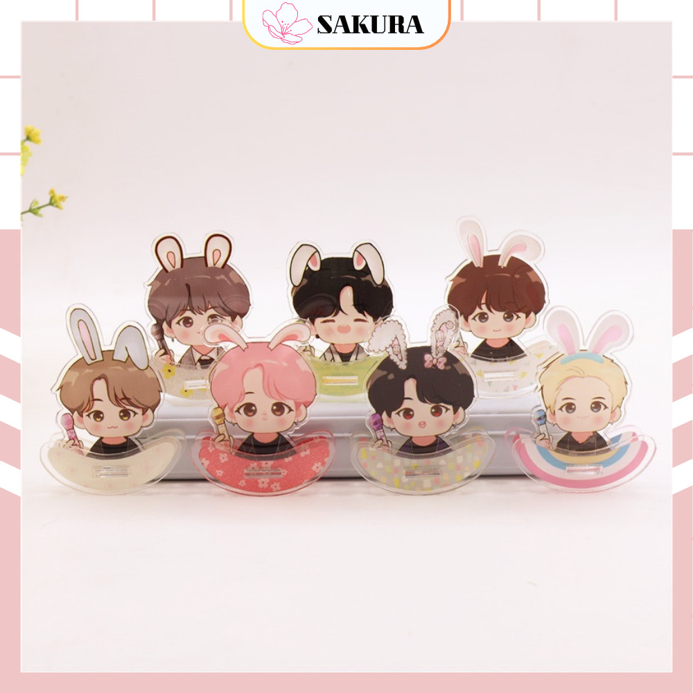 Standee BTS Bangtan, lật đật Jin Suga J Hope Rm Jimin V Jungkook, chibi ...
