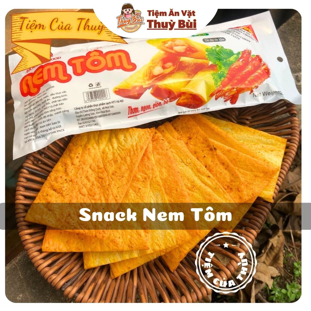 SET 10 Gói Snack Nem Tôm BA ANH EM Chua Cay, Que Tăm Cay, đồ ăn vặt nội ...