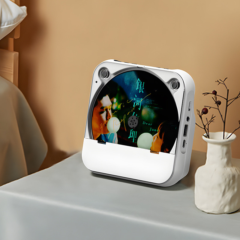 Mới cd Player Nhỏ Gọn Di Động Loa Bluetooth Máy Học Album cd Player ...