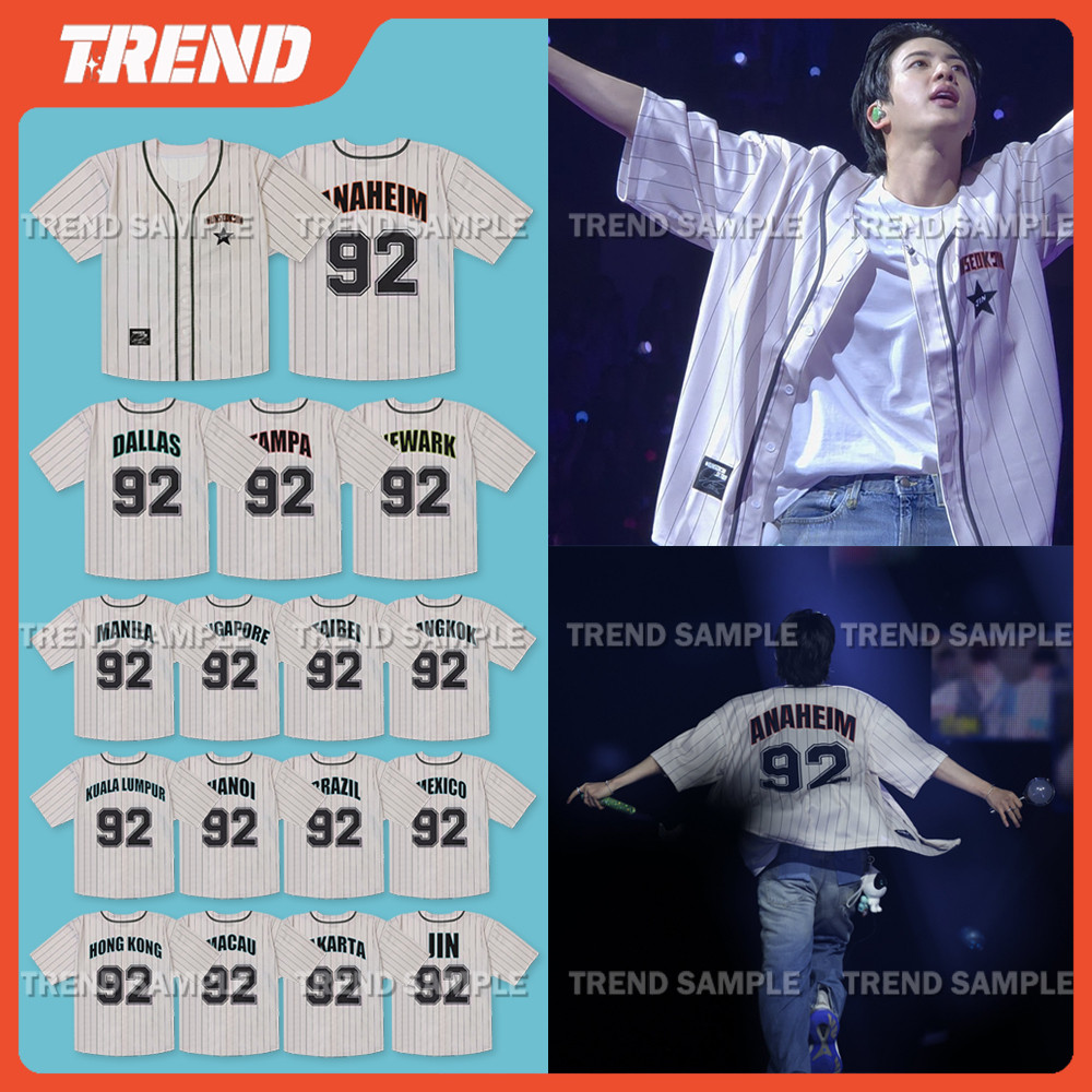 KPOP 2025 BTS JIN RUNSEOKJIN_EP TOUR Merch Jerseys Áo Thun Ngắn Tay In ...