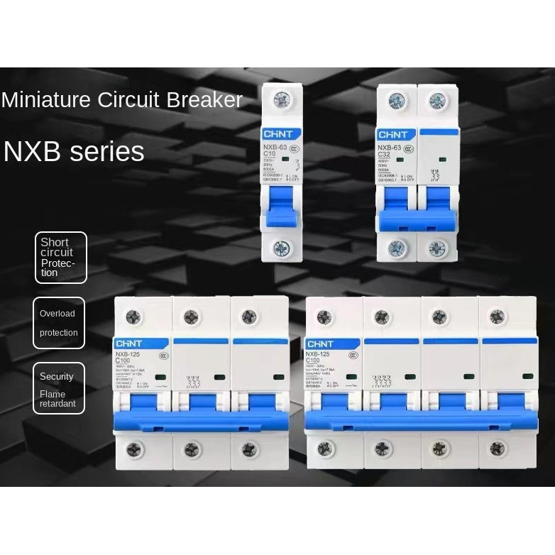 Cầu Dao Tự Động NXB-63 CHINT 1P/2P/3P/4P 1A-125A 220V/400V Dập Hồ Quang Từ Tính – nhỏ gọn Bảo Vệ ...