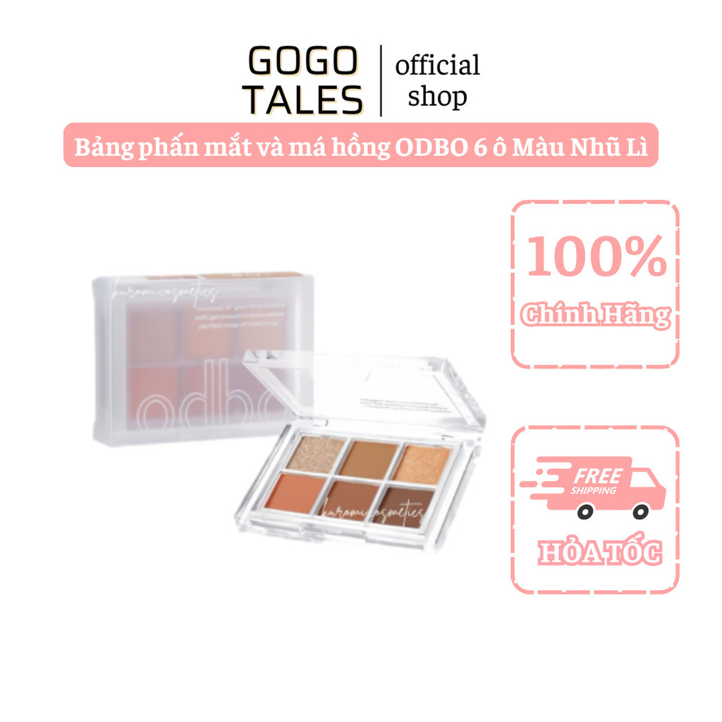 [ODBO] Bảng phấn mắt và má hồng ODBO 6 ô Màu Nhũ Lì Eye Blush CRUSH Signature Eyeshadow Palette ...