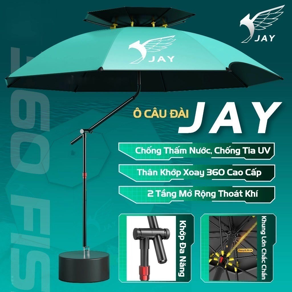 Ô Dù Câu Đài Chính Hãng JAY Fishing Ô Che Nắng Che Mưa Dùng Cho Câu Đài ...