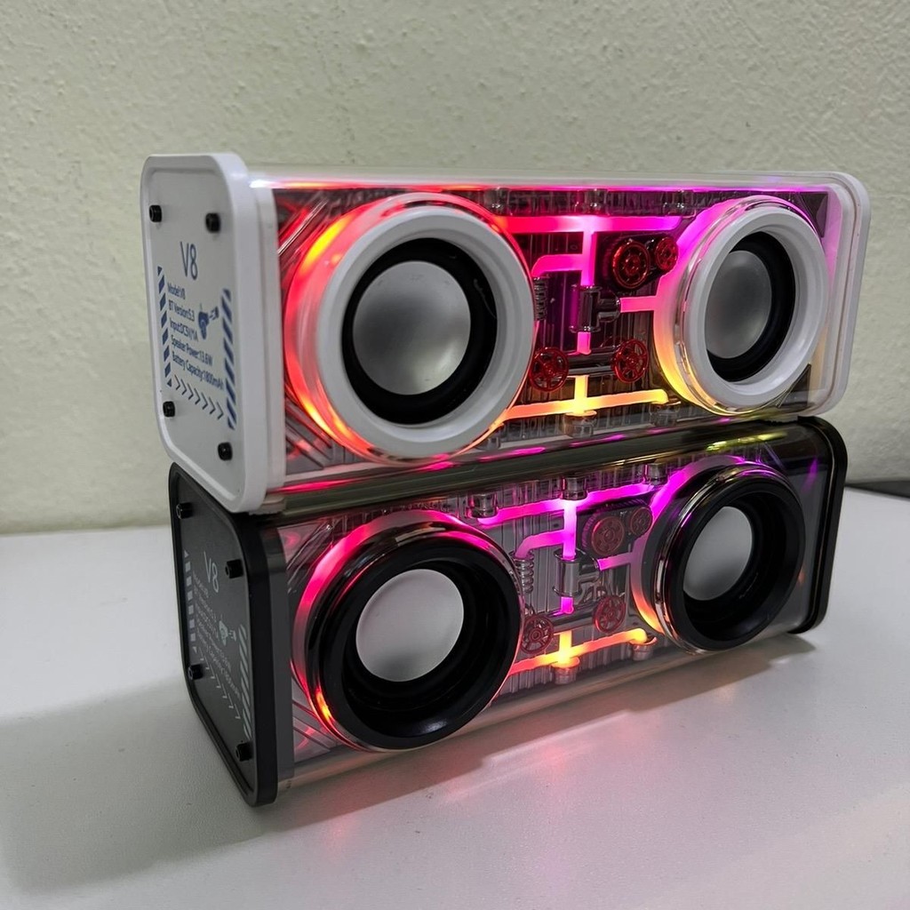 Loa blutooth v8 có thể ghép đôi 2 loa led rgb nháy đẹp âm thanh hay anh ...